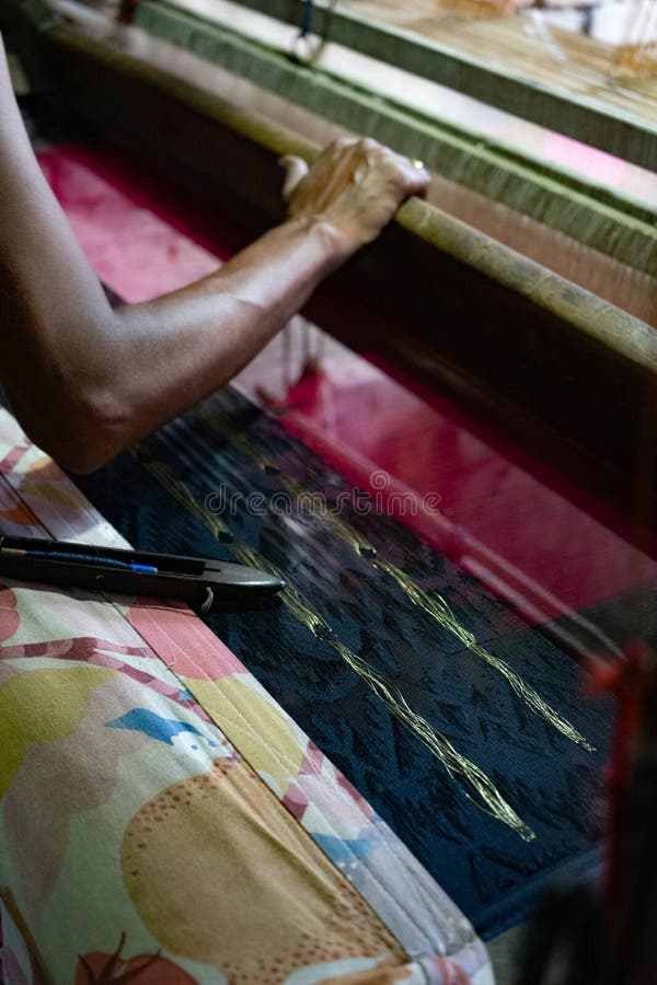 Traditional Handmade Weaving Technique, Handloom Stock Image - Image of ...