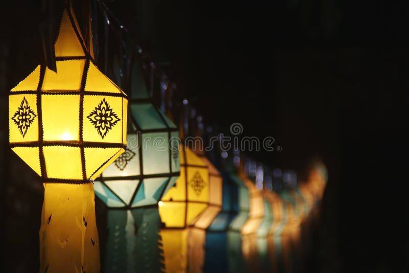 Traditional Hanging Paper Lanterns Stock Image - Image of festival ...
