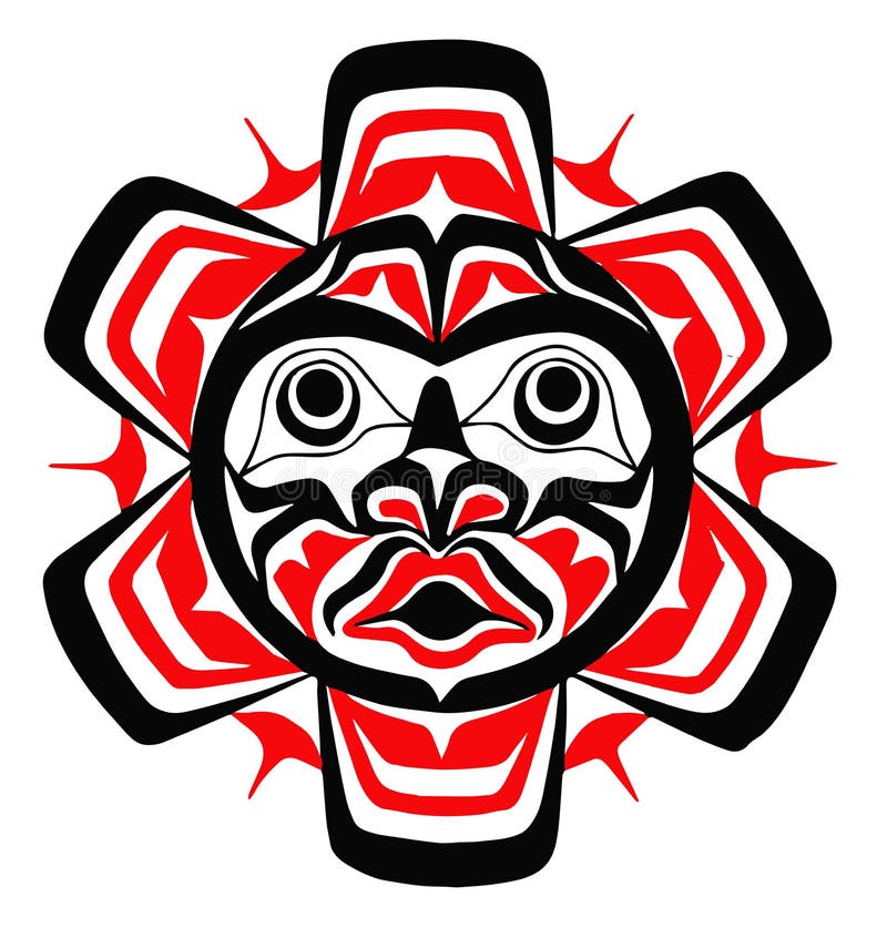 Traditional Heida Indians Tattoo Flash. Stock Vector - Illustration of ...