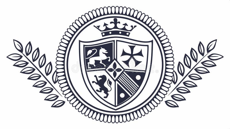 Heraldic Crest with Shield, Classic Emblem and Logo for Branding and ...
