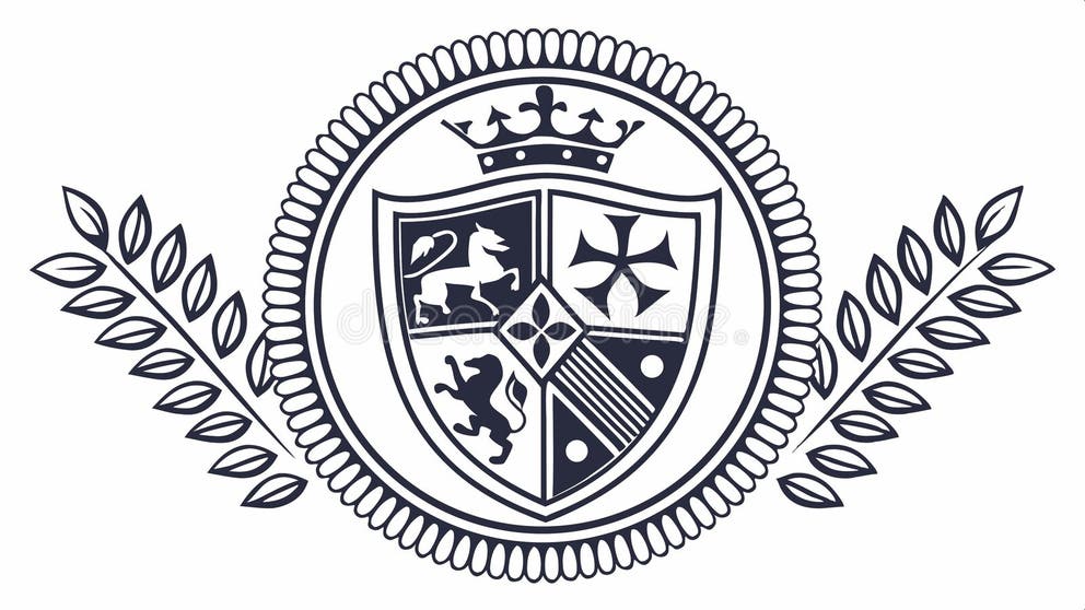 Heraldic Crest with Shield, Classic Emblem and Logo for Branding and ...