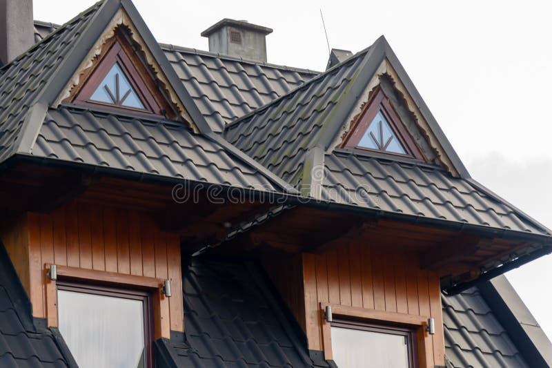 Traditional Highlander House with a Podhale Stock Image - Image of ...