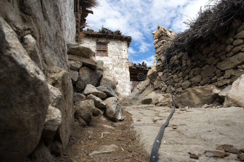 Traditional Himalayan Village Stock Image - Image of village, spiti ...