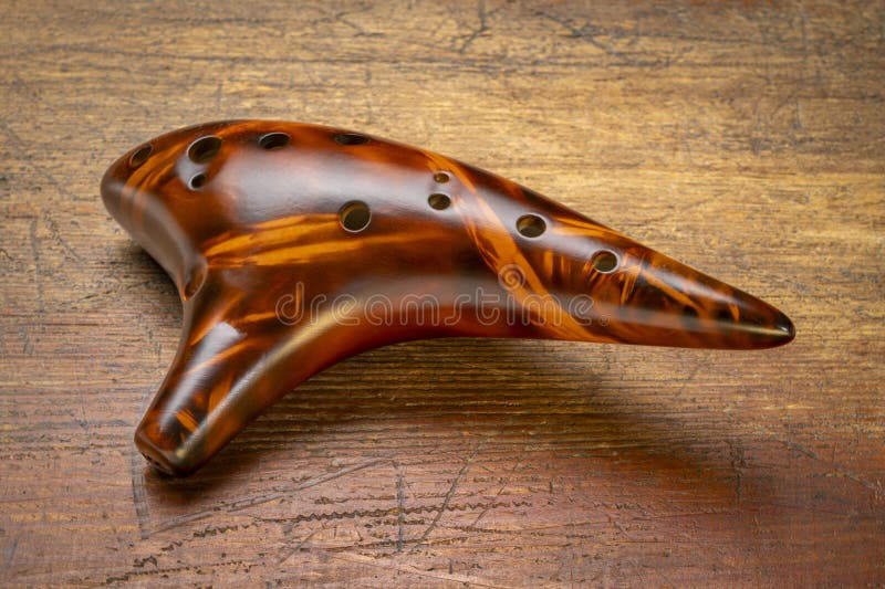Traditional 12 Hole Ceramic Ocarina, a Wind Musical Instrument Stock ...