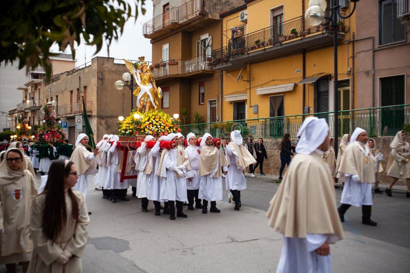 Traditional Holy Week Procession, Leonforte Editorial Photo - Image of ...