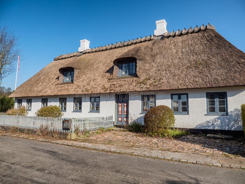 Traditional Home on the Island Lyoe in the Danish Archipelago Near ...