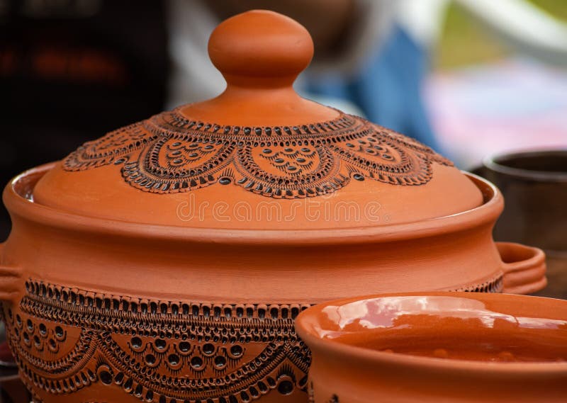 Traditional Homemade Ceramic Pots on Traditional Crafts Fair Stock ...