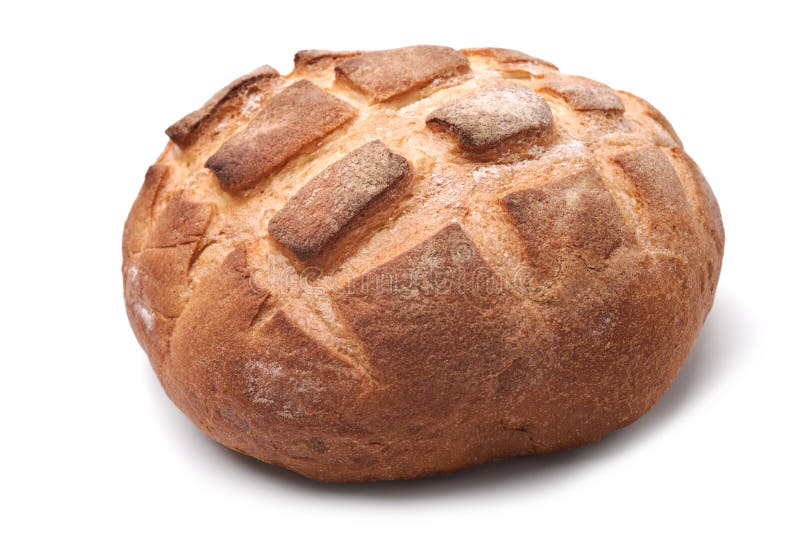 Traditional Homemade Round Bread Stock Image - Image of brown, homemade ...