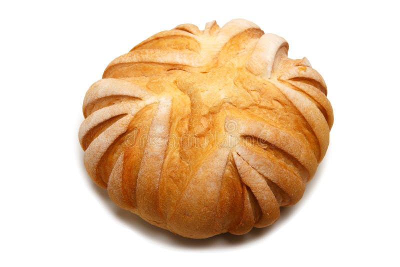 Traditional Homemade Round Bread Stock Image - Image of brown, cook ...