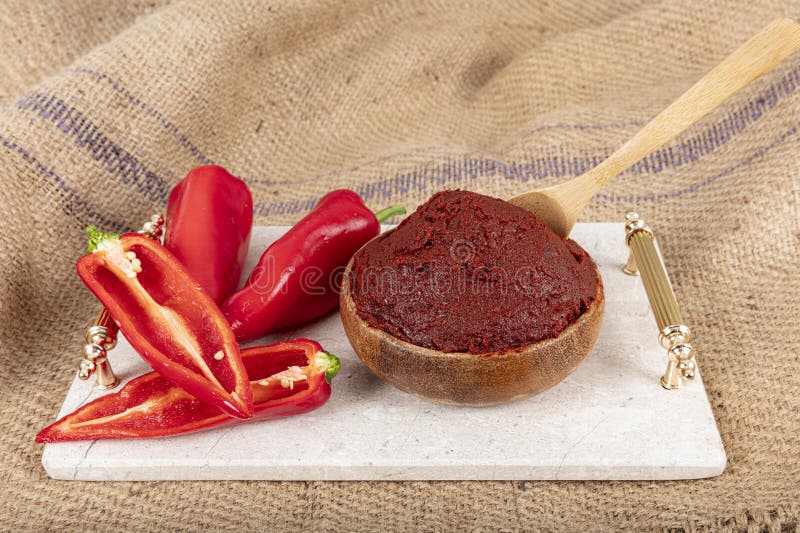 Traditional Hot Pepper Paste. Turkish Cuisine Stock Photo - Image of ...