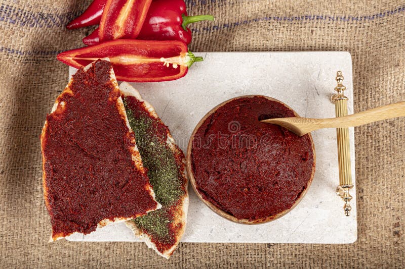 Traditional Hot Pepper Paste. Turkish Cuisine Stock Photo - Image of ...