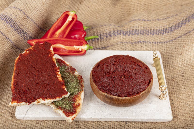 Traditional Hot Pepper Paste. Turkish Cuisine Stock Photo - Image of ...