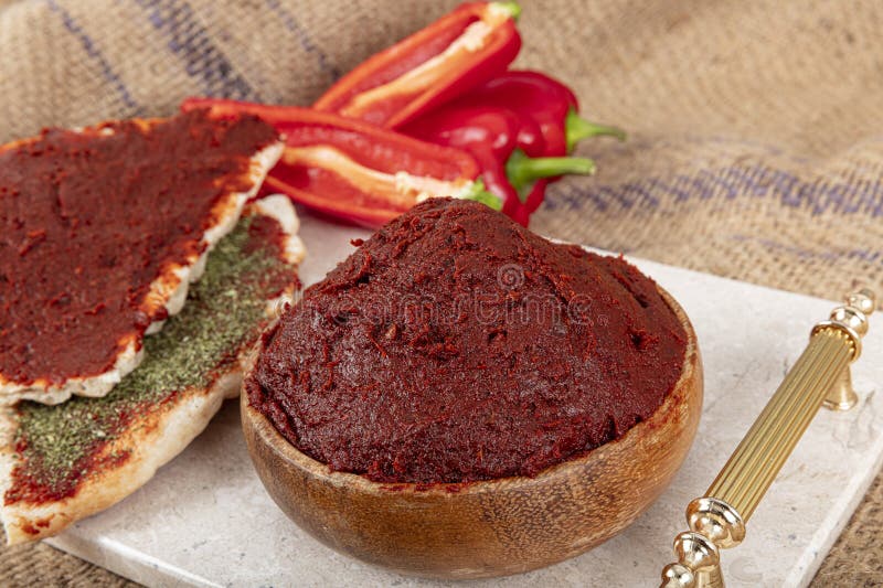 Traditional Hot Pepper Paste. Turkish Cuisine Stock Photo - Image of ...