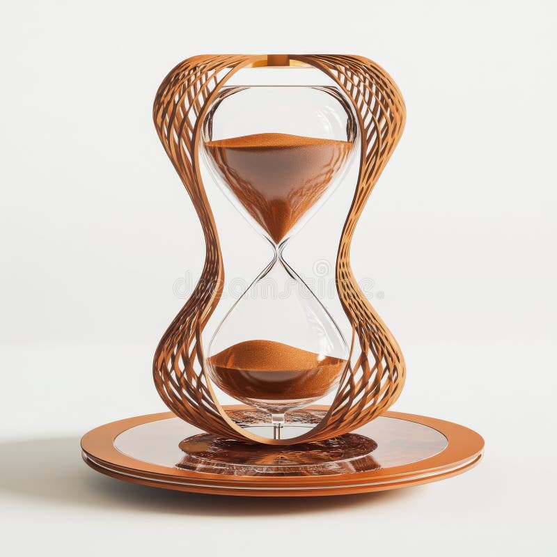 A Traditional Hourglass with Sand Elegantly Flowing, Representing the ...