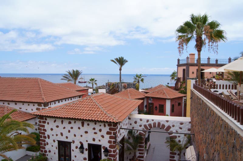Traditional House on Canary Island Stock Image - Image of white, ocean ...