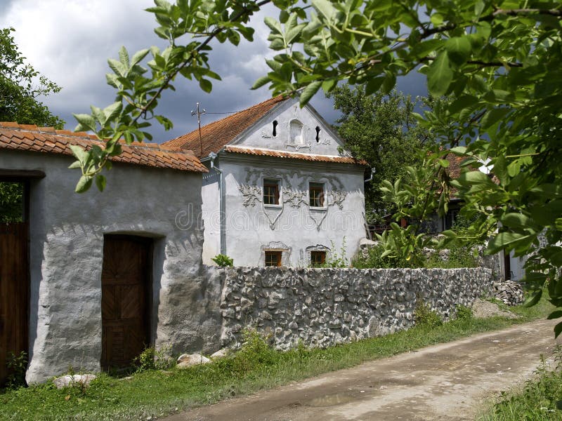 Traditional House in Comanesti, Romania Stock Image - Image of building ...
