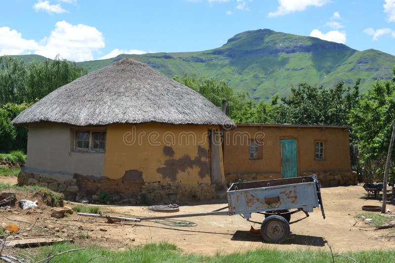 Traditional House in Lesotho Stock Photo - Image of travel, track: 29152906