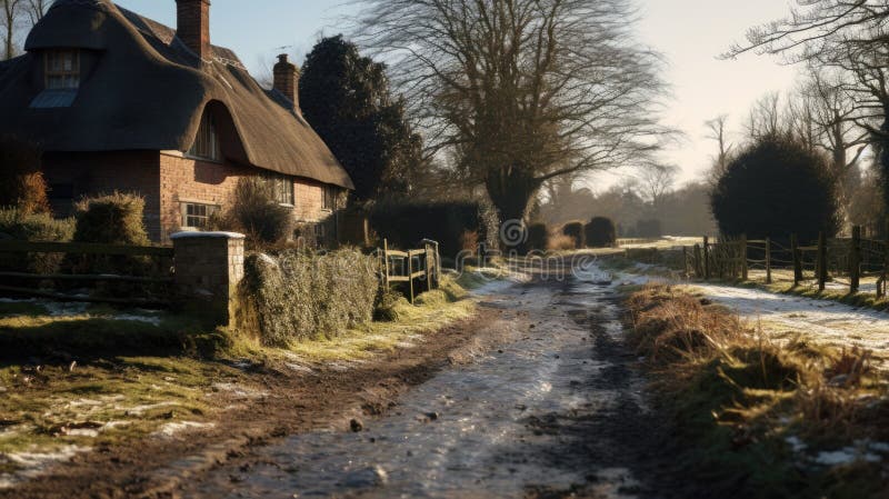 Traditional House with Rustic Charm, Ideal for Rural Concepts Stock ...