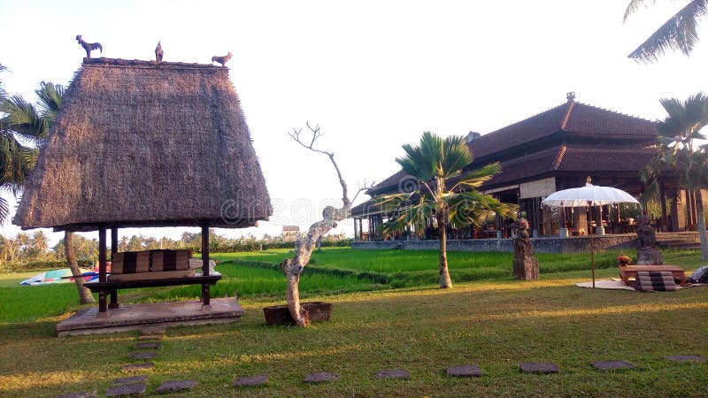 Traditional House in the Village of Ubud Bali Stock Image - Image of ...
