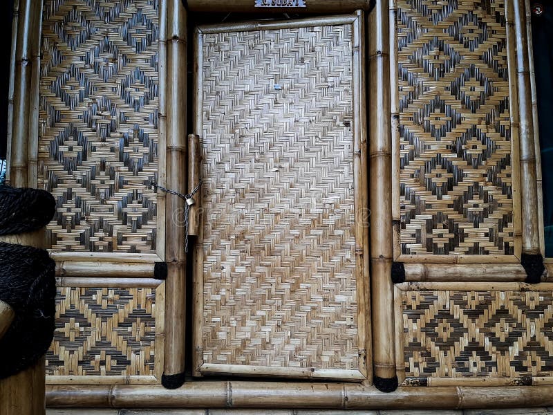 A Traditional House Whose Walls and Doors are Made of Woven Bamboo ...