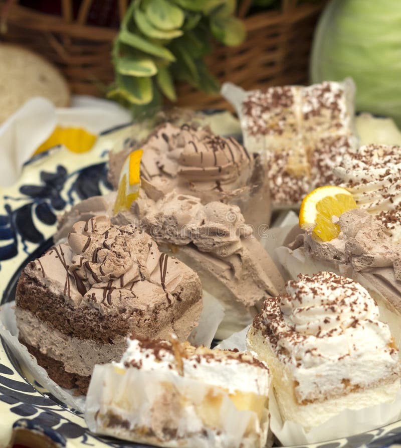 Traditional Hungarian Cakes Stock Image - Image of ornament, brownies ...