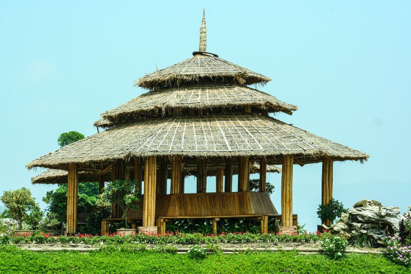 Traditional hut stock image. Image of shelter, tree, tropic - 57848189