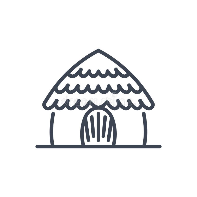 Traditional Hut Icon stock vector. Illustration of architecture - 373827983