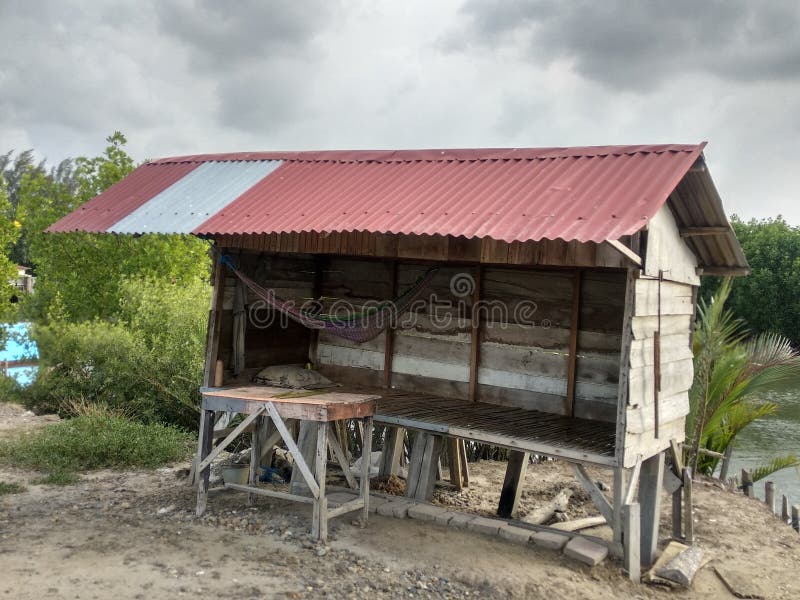 A Traditional Hut at the Side Stock Image - Image of cottage ...