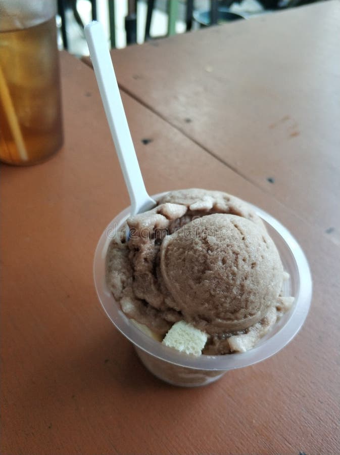 A Traditional Ice Cream from Java Called Es Puter Stock Image - Image ...