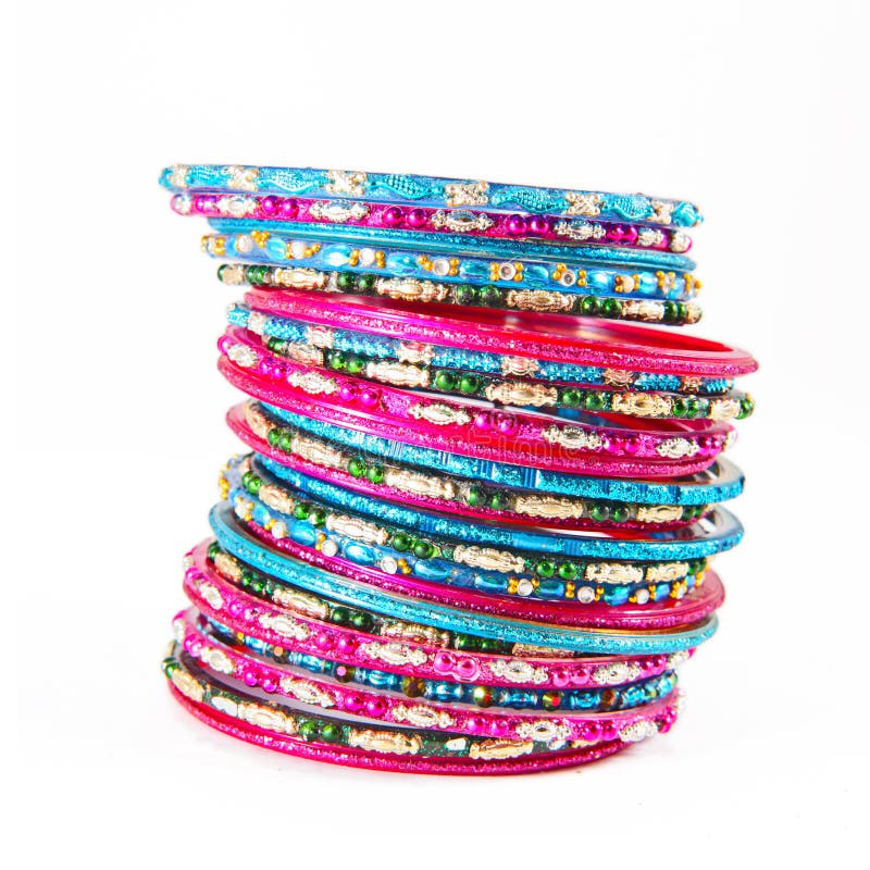 Indian Bangles with Different Colors and Patterns Stock Photo - Image ...
