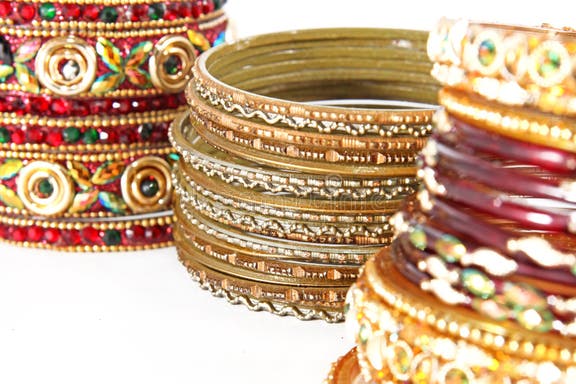 Indian Bangles with Different Colors and Patterns Stock Photo - Image ...