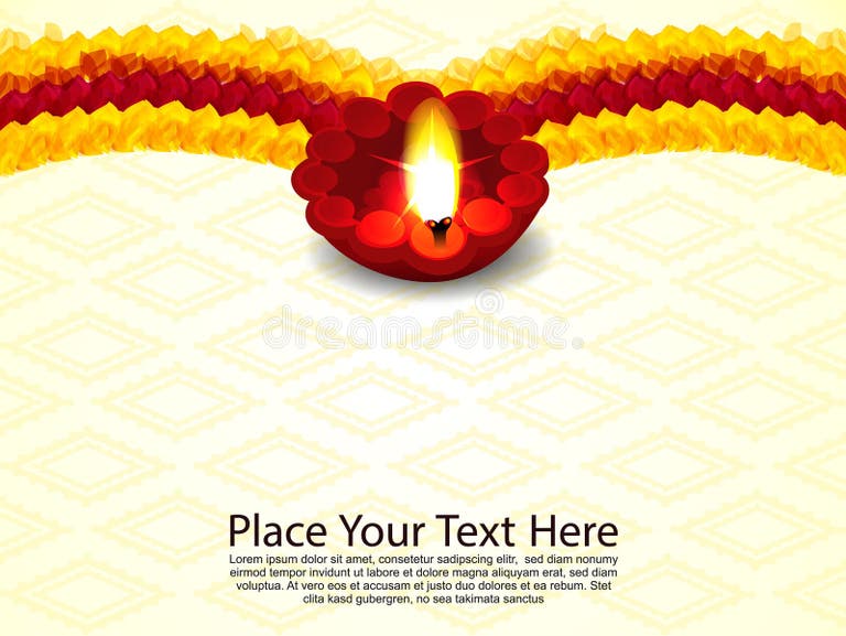 Traditional Indian Celebartion Background with Deepak Stock Vector ...