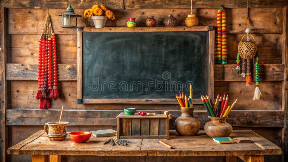 Traditional Indian Classroom Empty Space Reflecting Educational ...