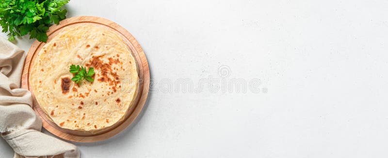 Traditional Indian Chapati Cakes. Top View, Fiber-rich Food Stock Image ...