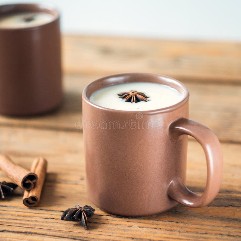 Traditional Indian Masala Tea. Spiced Tea with Milk. Square Stock Photo ...