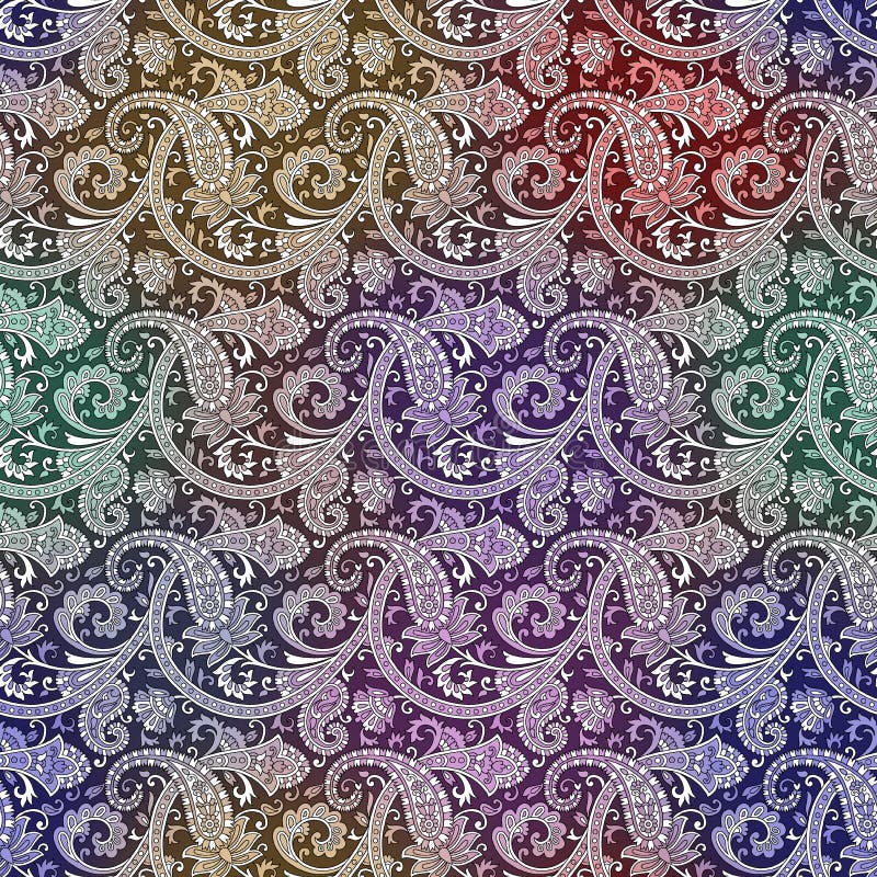 Abstract Colorful Block Print Pattern Stock Illustration - Illustration ...