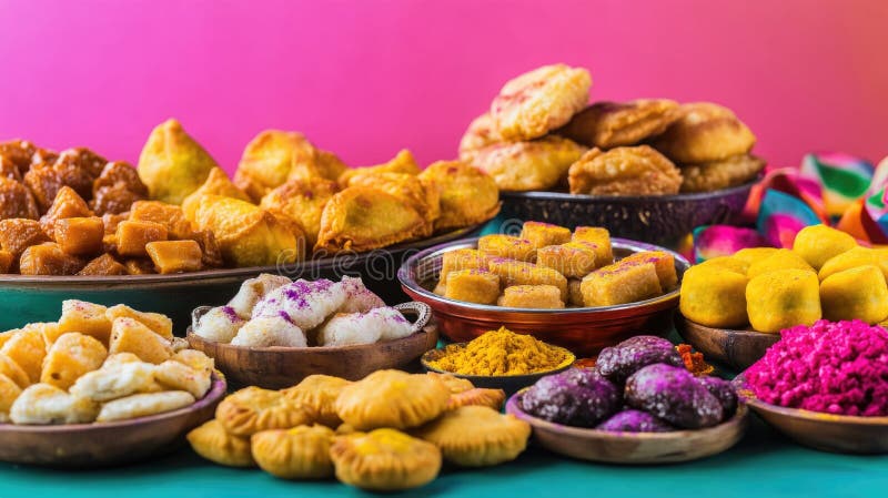 Traditional Indian Sweets Displayed Stock Photo - Image of hindu ...