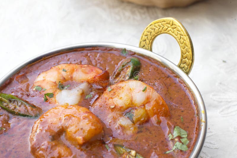 Traditional Indian Tikka Prawn Vindaloo Stock Photo - Image of vindaloo ...