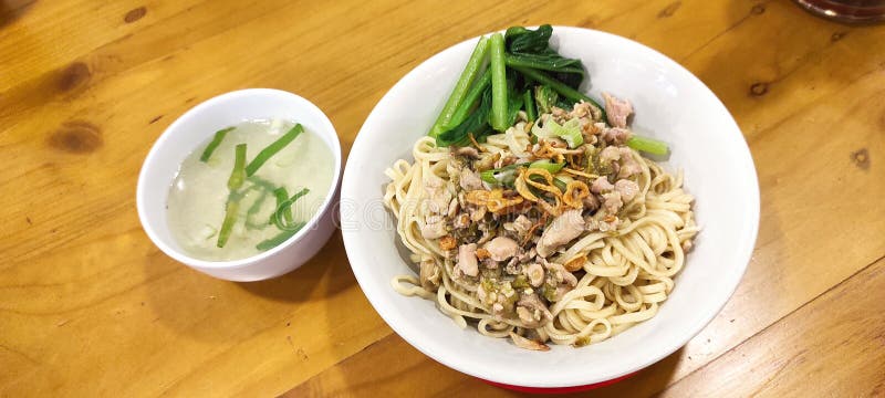Traditional Indonesia Style Chicken Noodle Stock Image - Image of ...