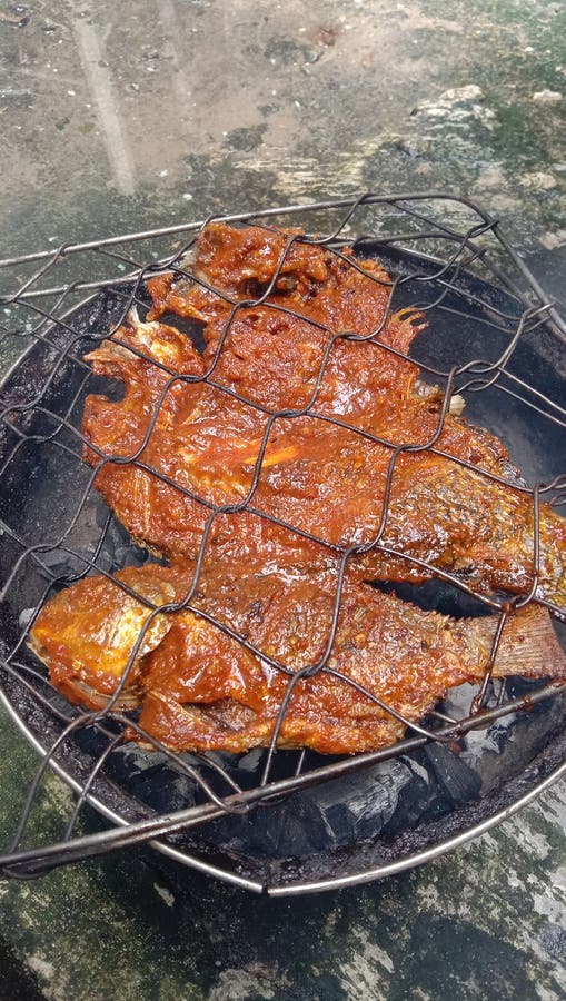 Traditional Indonesian Grilled Fish Stock Photo - Image of grilled ...