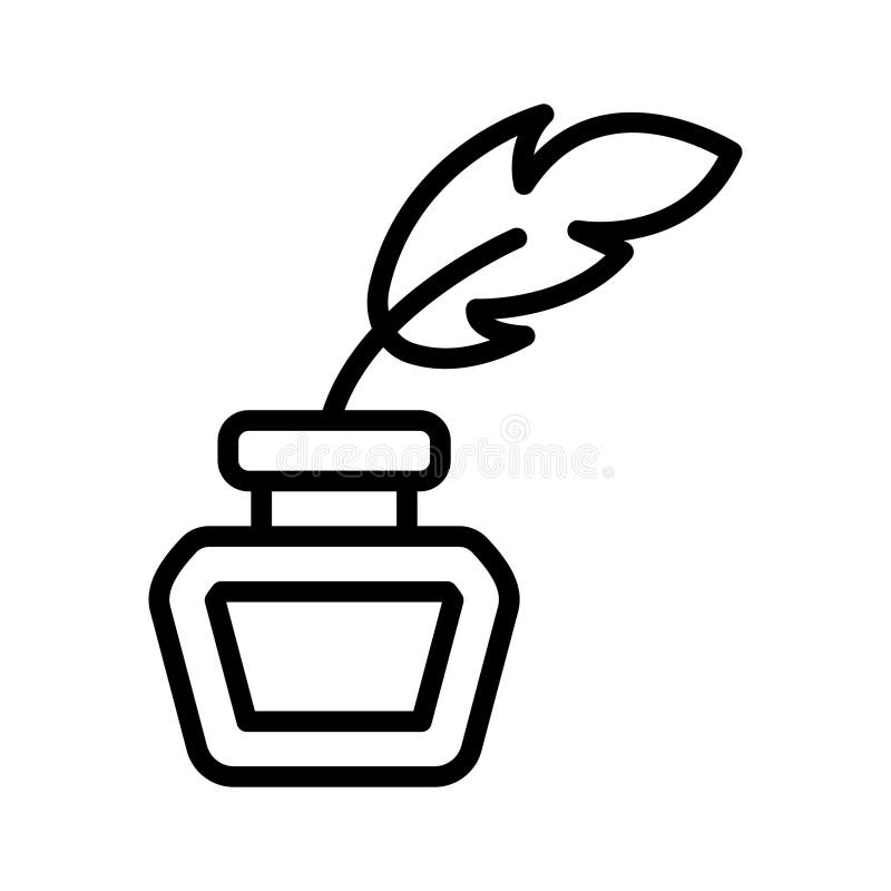 Traditional Ink and Quill Symbolizing Writing and Creativity. Stock ...