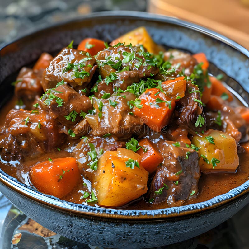 Traditional Irish Beef Stew Stock Illustration - Illustration of meat ...