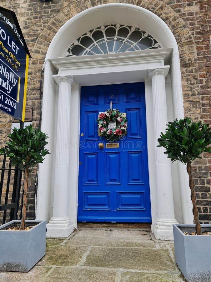 Traditional Irish Door in Dublin Ireland Stock Image - Image of street ...