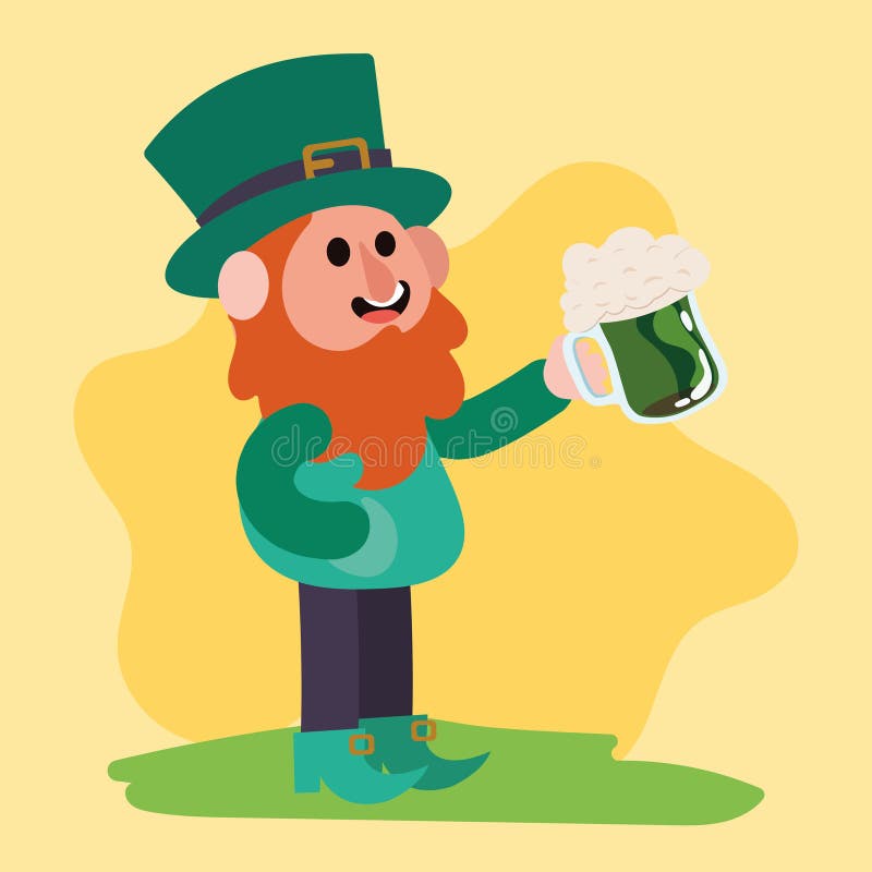 Traditional Irish Elf Cartoon Vector Stock Vector - Illustration of ...
