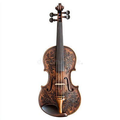 Traditional Irish Fiddle on White Background Stock Illustration ...