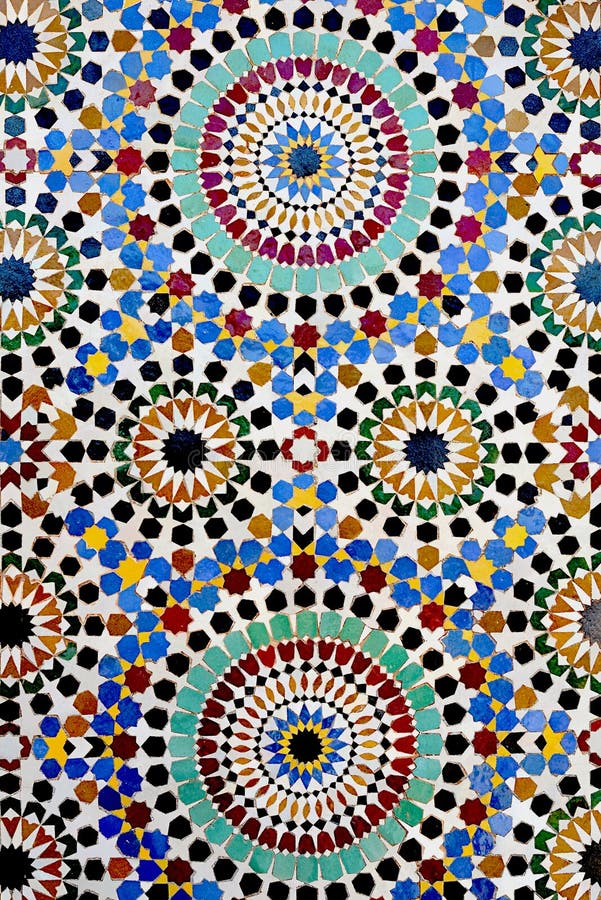 Traditional Islamic mosaic stock image. Image of design - 23187933