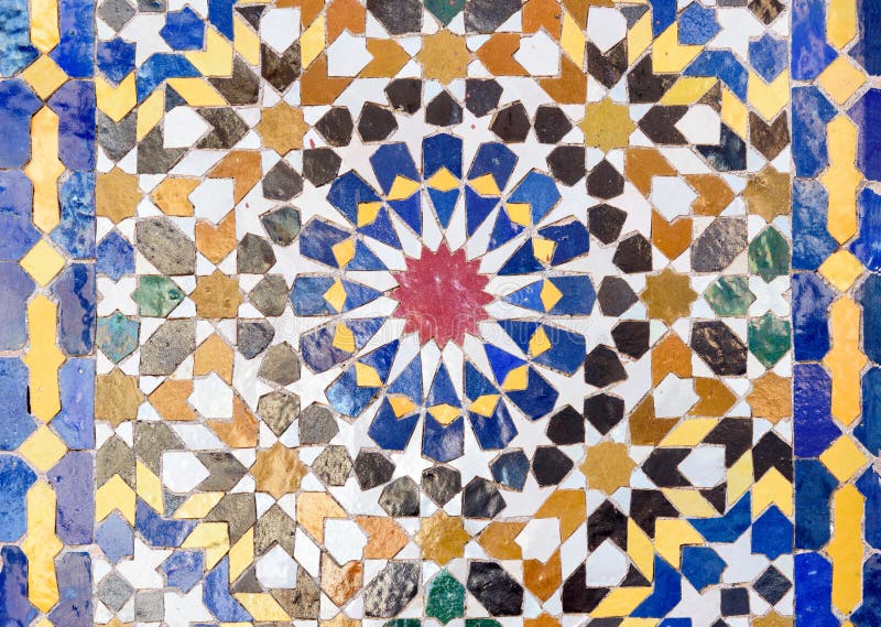 Traditional Mosaic in Marrakesh, Morocco Stock Image - Image of morocco ...
