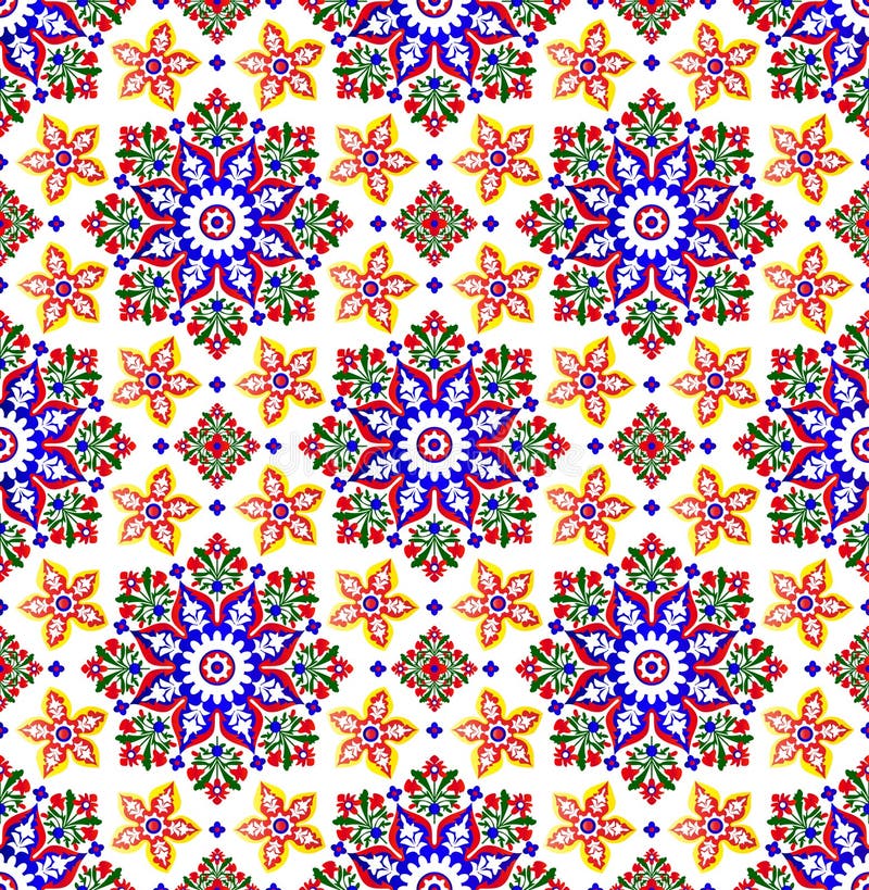 Islamic Flower Pattern on White Stock Vector - Illustration of moorish ...