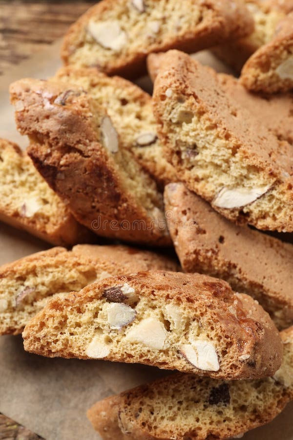 Traditional Italian Almond Biscuits Cantucci, Closeup View Stock Photo ...