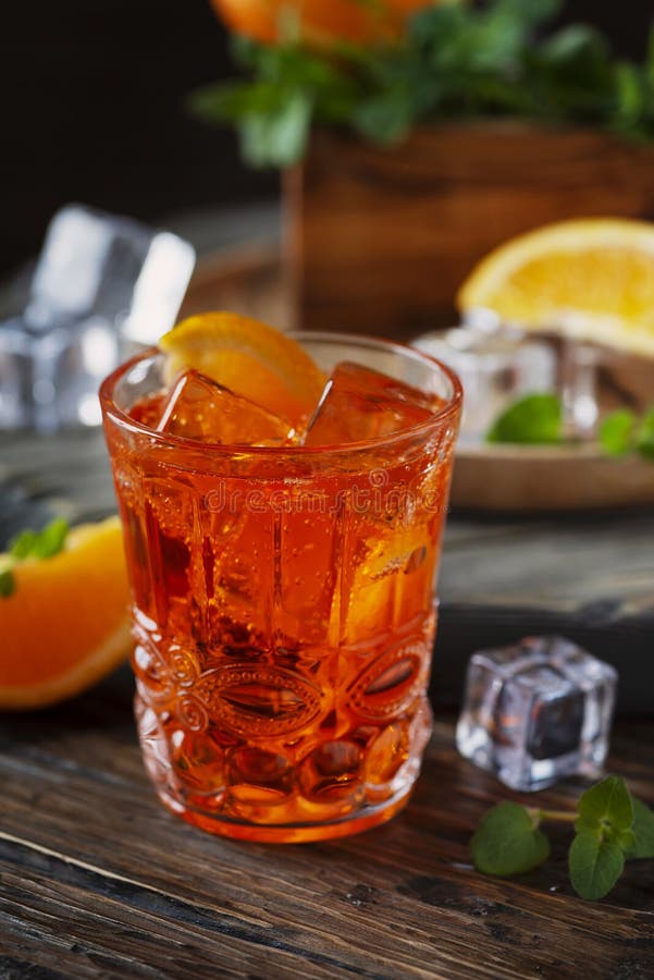Traditional Italian Aperitif Aperol Stock Image - Image of juice ...